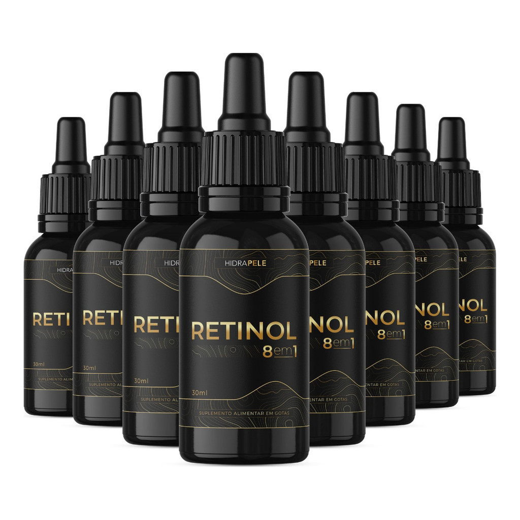 8 Frascos Retinol 8em1 Loja Oficial Vitamina K2 Pele Oferta | Shopee Brasil