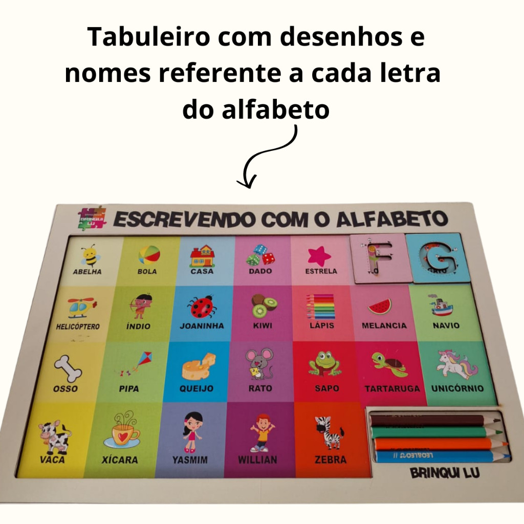 Jogo de Tabuleiro Educativo Descubra a Letra Do Alfabeto Aprendizado ...