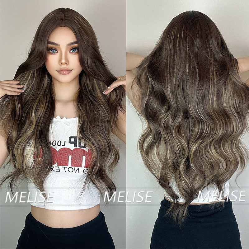 Estilo europeu e americano conjunto completo de perucas femininas ...