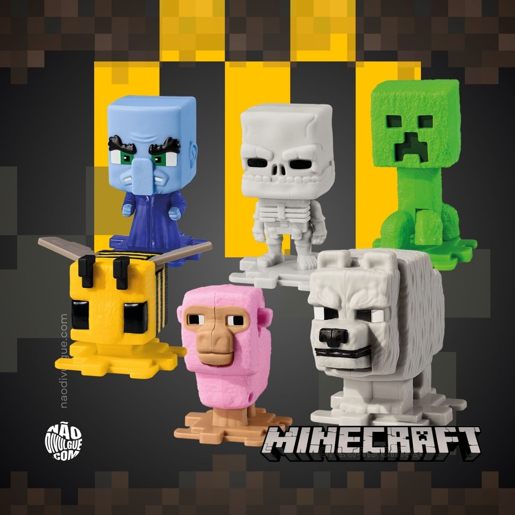 Coleção de Bonecos Minecraft Completa - McDonald's | Shopee Brasil