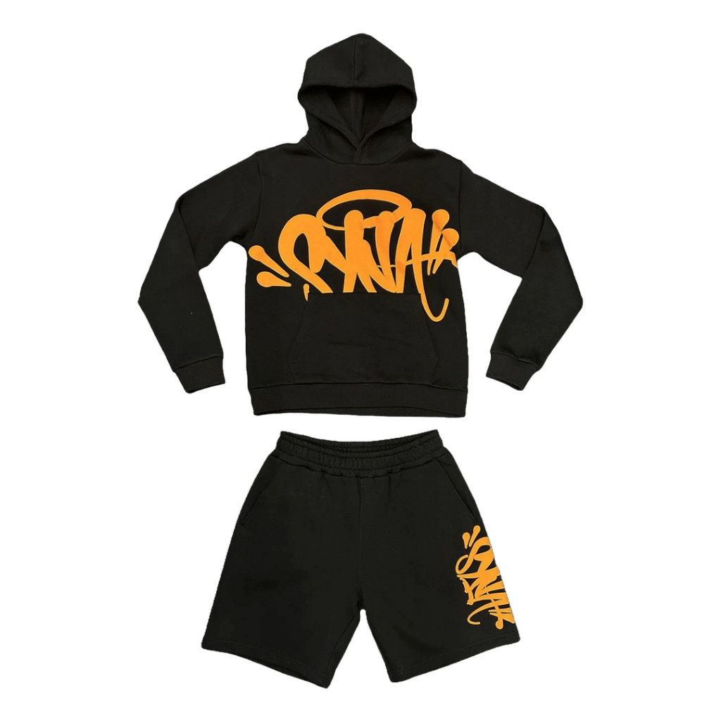 Conjunto Syna World Black Orange Moletom e Bermuda | Shopee Brasil