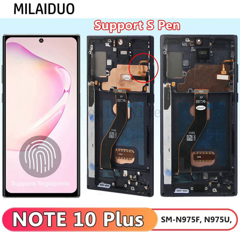 / amoled/TFT Lcd Para Samsung Galaxy Smsung Nota 10 Plus Tela De ...