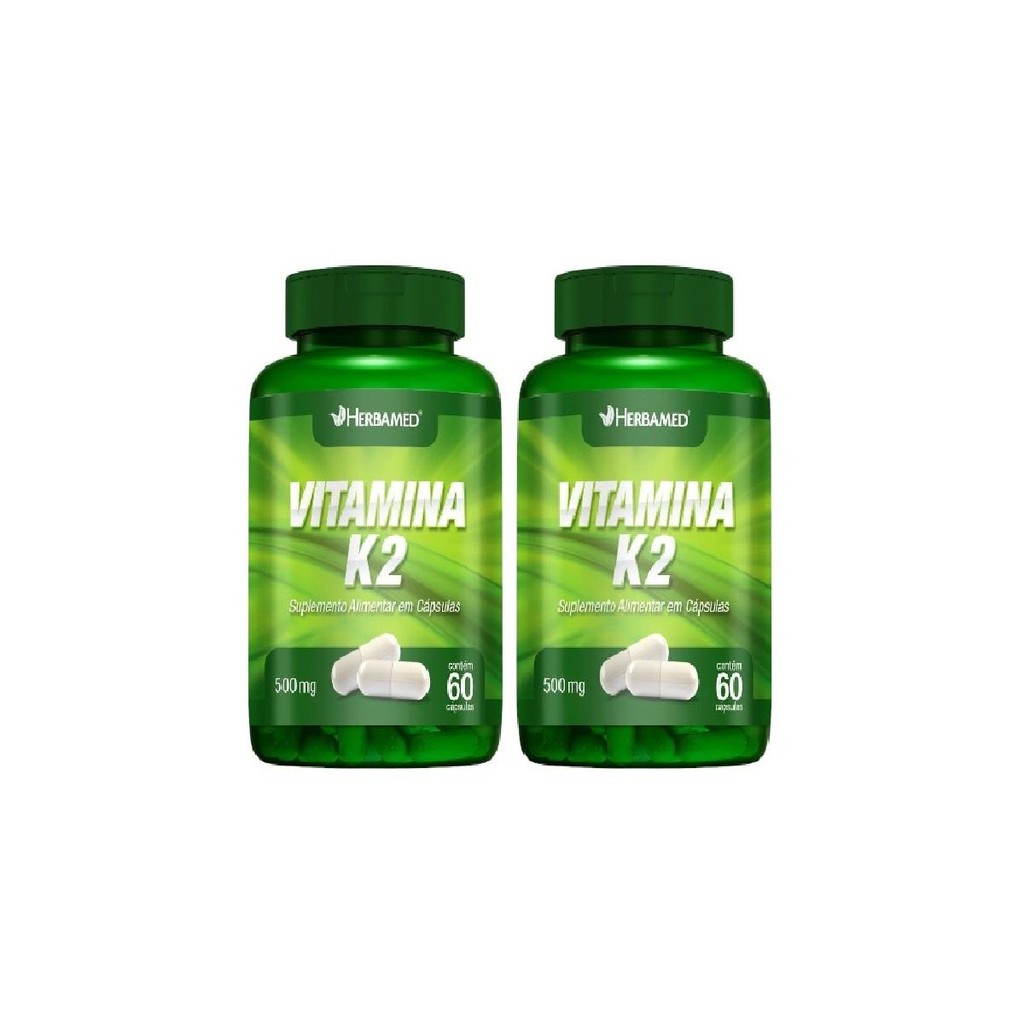 Kit Herbamed Vitamina K2 2 Potes 60 Cápsulas Cada | Shopee Brasil