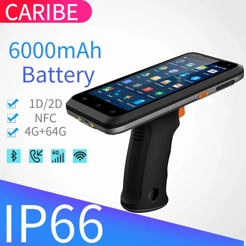 CARIBE PL-55L Pistola GRIP Coletor de Dados Terminal Portátil Scanner ...