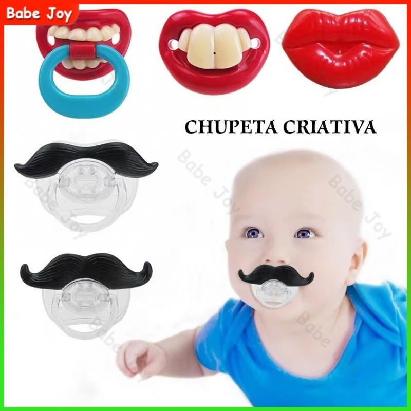 Bebe Silicone chupeta engraçada De Com Formato De Boca / Chupeta Para ...