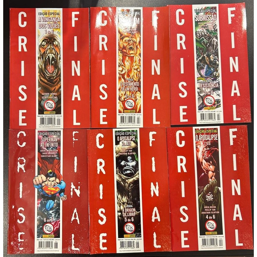 Crise Final - Edição Especial - Minissérie Panini - Completa 6 HQs ...