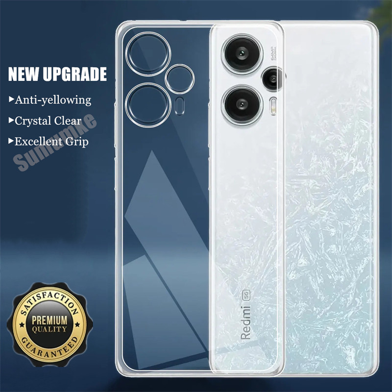 Para Xiaomi Poco F5 23049PCD8G 23049PCD8I Silicone Transparente Macio ...
