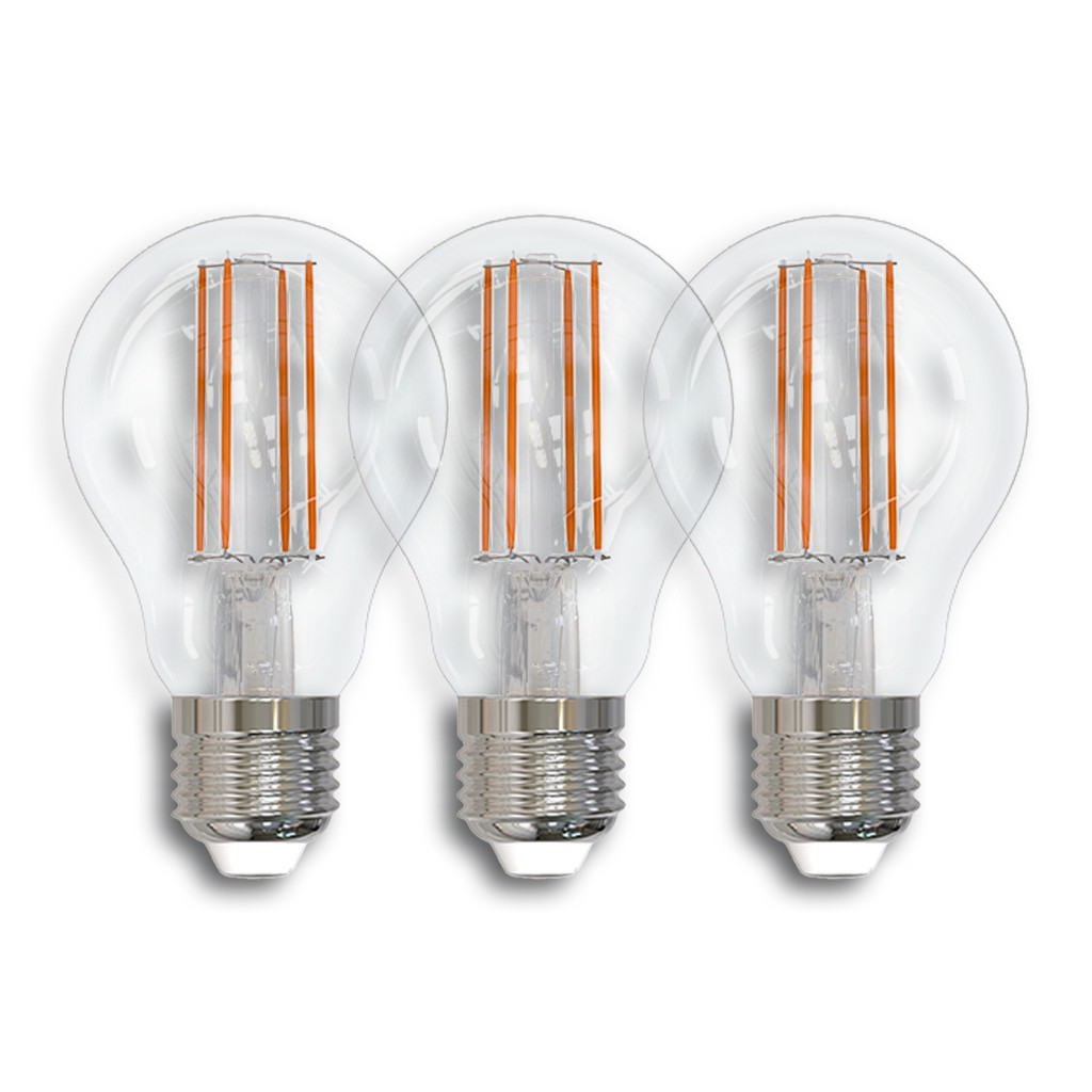 Kit 3 Lampada Led Pera Filamento Clear 9W 6500K E27 Deluxe | Shopee Brasil