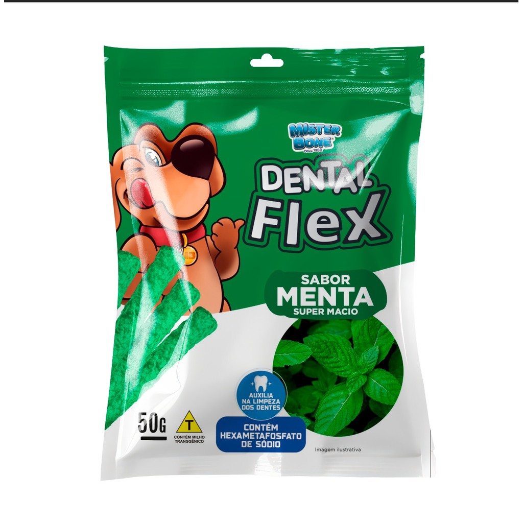 PALITO FLEX DENTAL MENTA - MISTER BONE - 50 GRS - 20 UNID. | Shopee Brasil