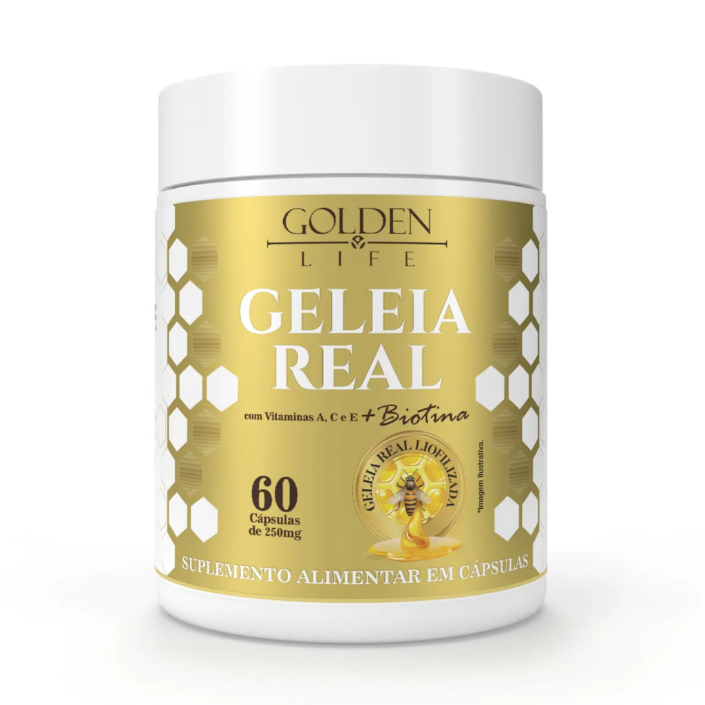 Geleia Real Vit A/ Vit C/ Vit E/ Biotina 60 Cápsulas Apis Vida | Shopee ...