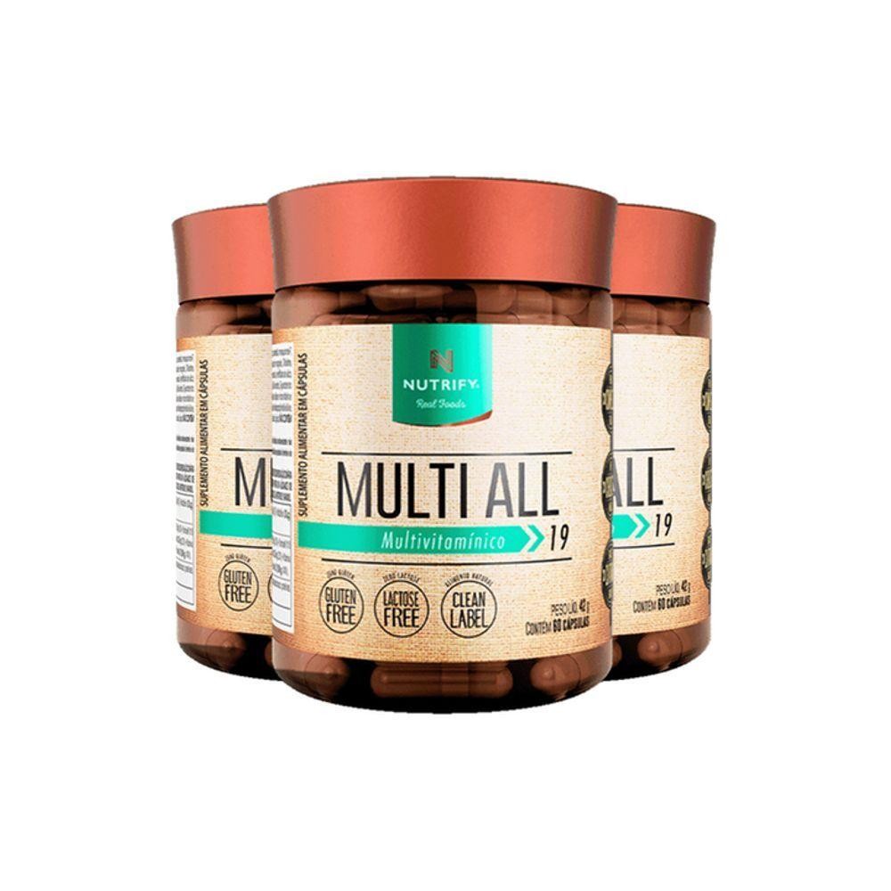 Kit 3 Multi All Multivitamínico Nutrify 60 Cápsulas | Shopee Brasil