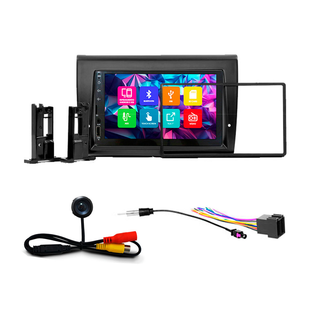 Kit Multimidia 7 Pol Bravo 2007 2008 2009 2010 2011 2012 2013 2014 2015 2016 Espelhamento ...