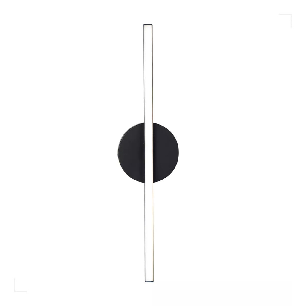 Arandela Linear Perfil Led 4000k 10w Alumínio Direta Moderna Preto ...