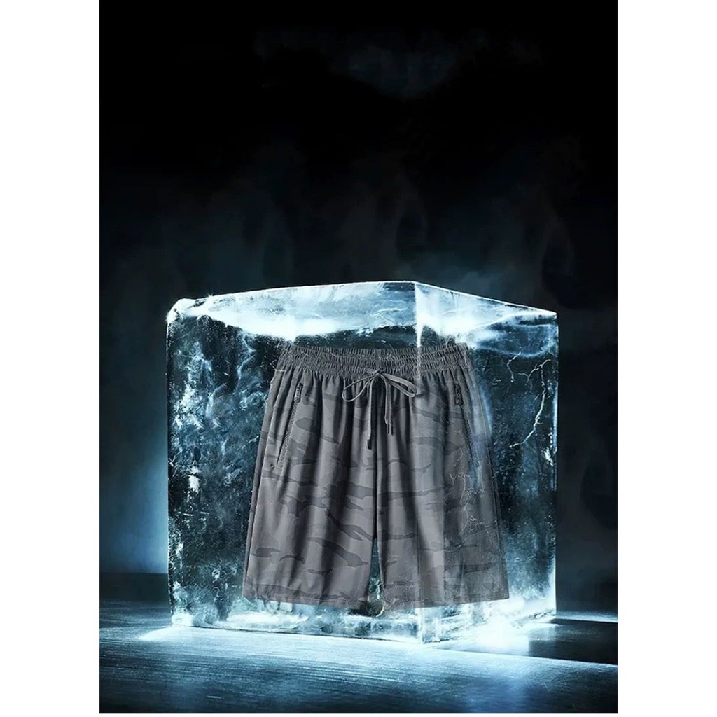 Bermuda short importado masculino poliamida Seda gelada academia ...
