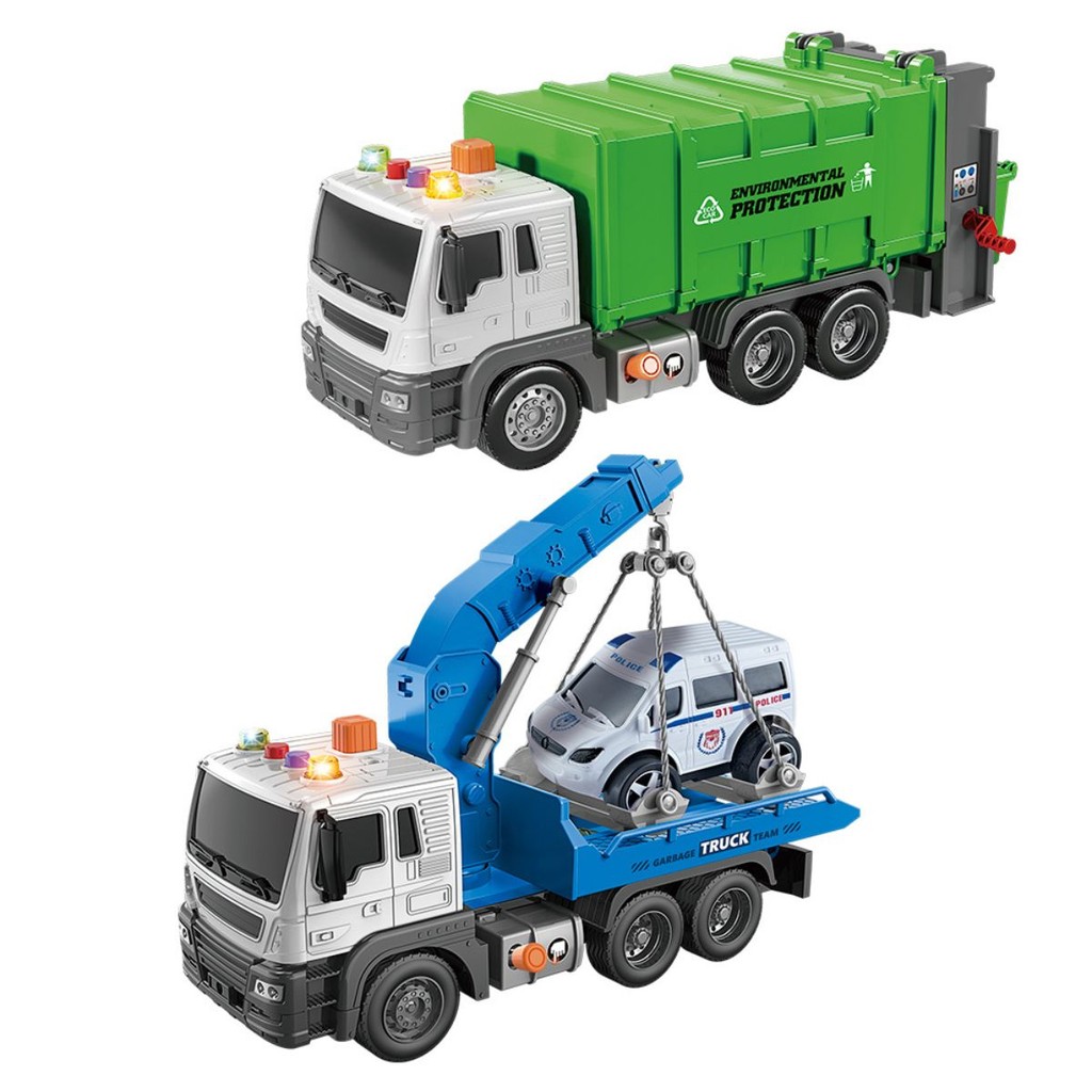 Carro Caminhão Serviços A Fricção Com Luz E Som Dm Toys Shopee Brasil
