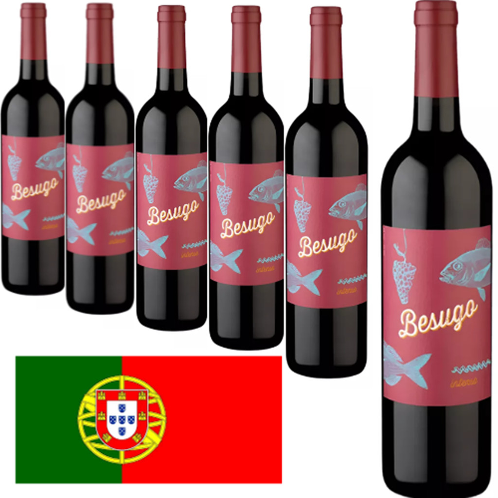 Vinho Portugues Besugo Intenso Tinto Seco 750ml | Shopee Brasil