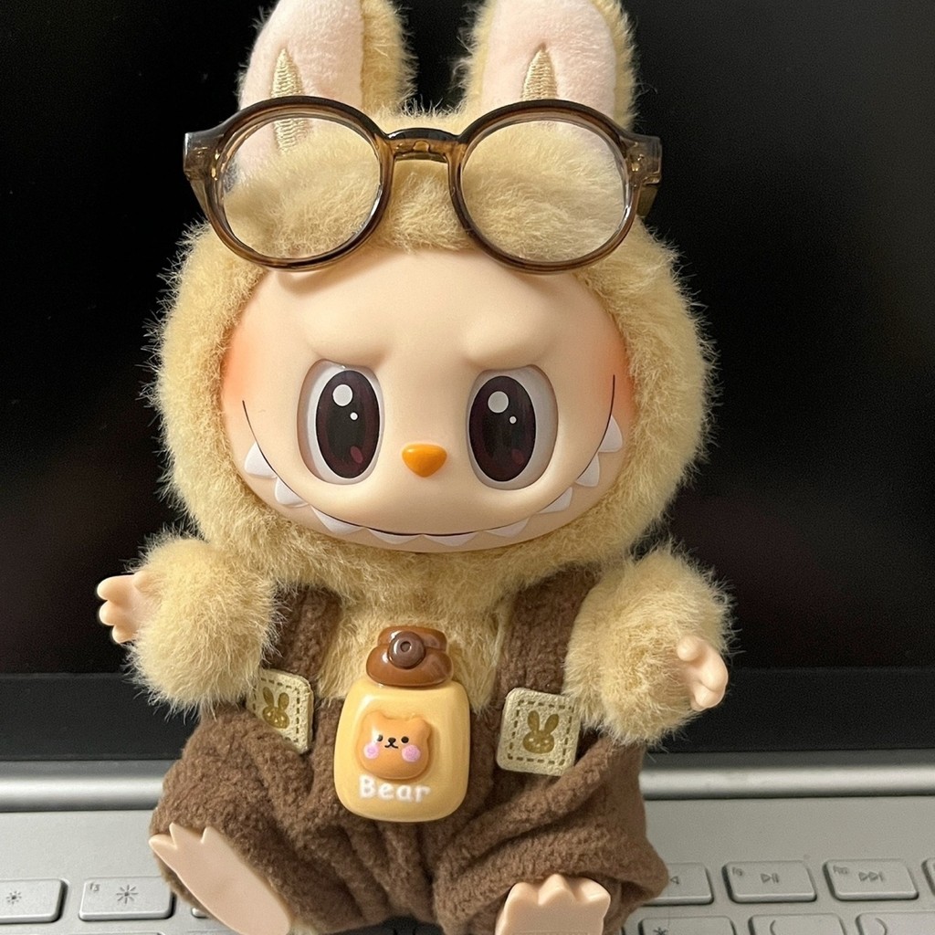 Macaron labubu labubu vinil 15--17 macacão caixa misteriosa 15cm boneca ...