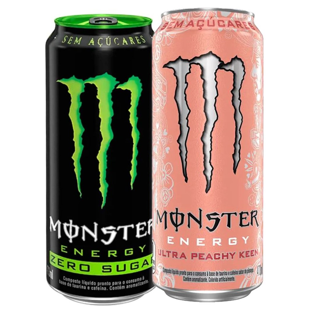 Kit Energético Monster Energy Ultra Peachy Keen Pêssego + Original Zero ...