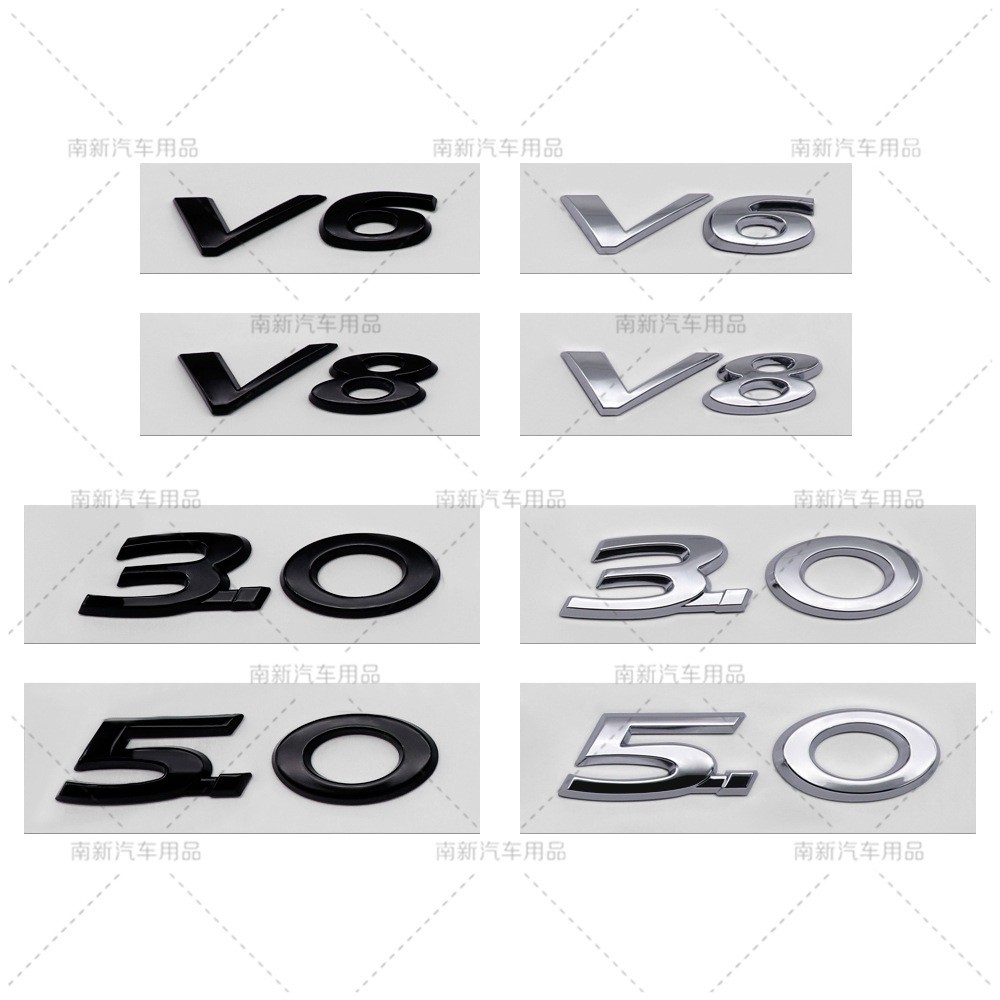 Jaguar 3.0 V6 5.0 V8 Emblema Adesivos ABS Material Modificado Cauda Tronco Logotipo De Carro ...