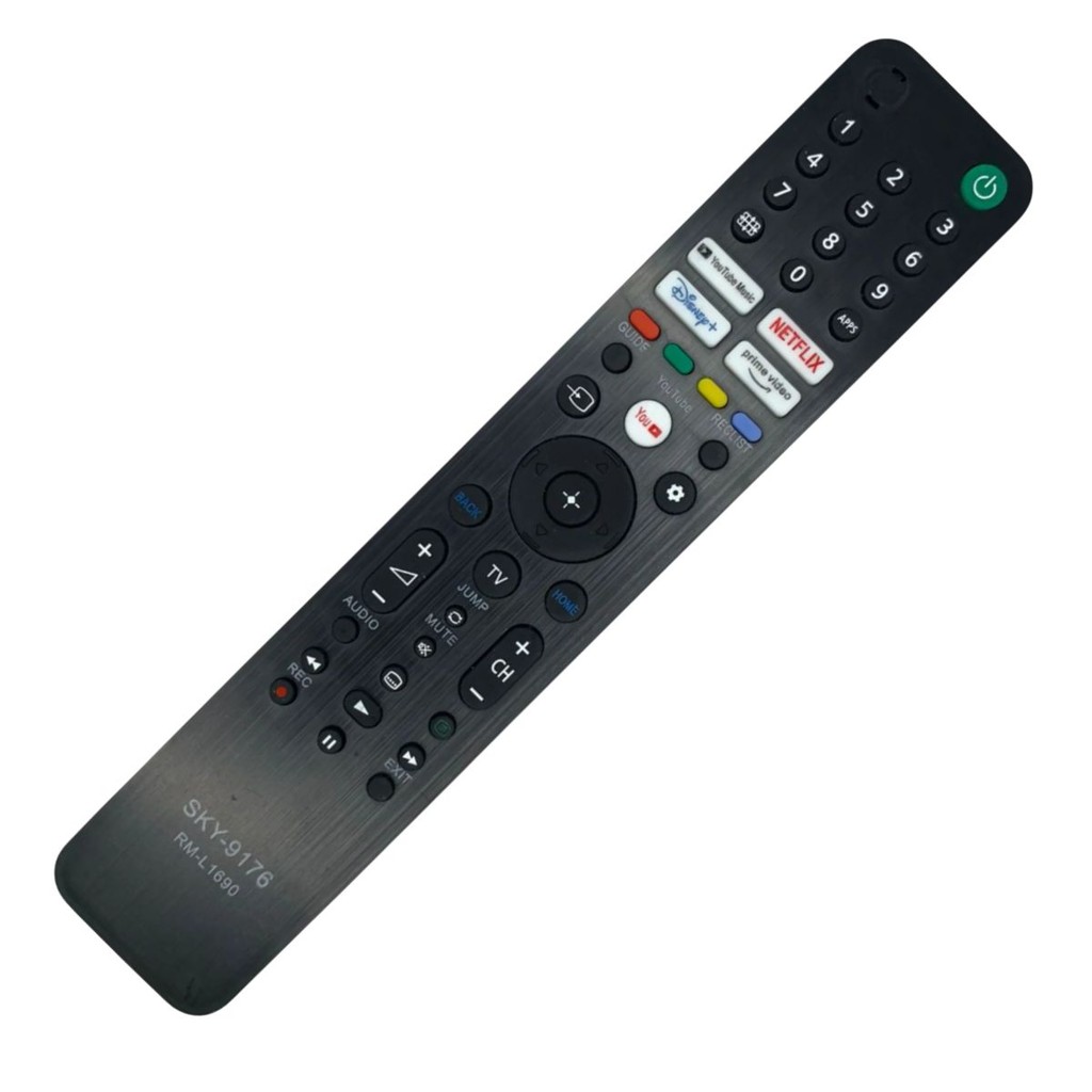 Controle Remoto Compatível com Smart TV Sony Youtube Music SKY-9176 ...