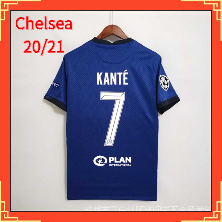 Camisa de Time 20/21 KANTE Alta qualidade Azul Home Camisa de futebol ...