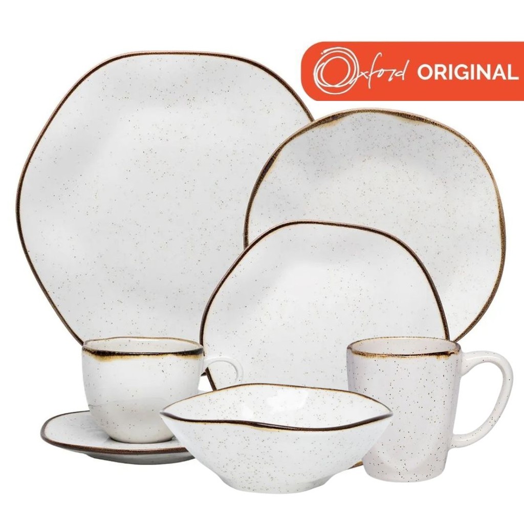 Aparelho de Jantar 42 Peças em Porcelana Ryo Maresia - Oxford Original ...