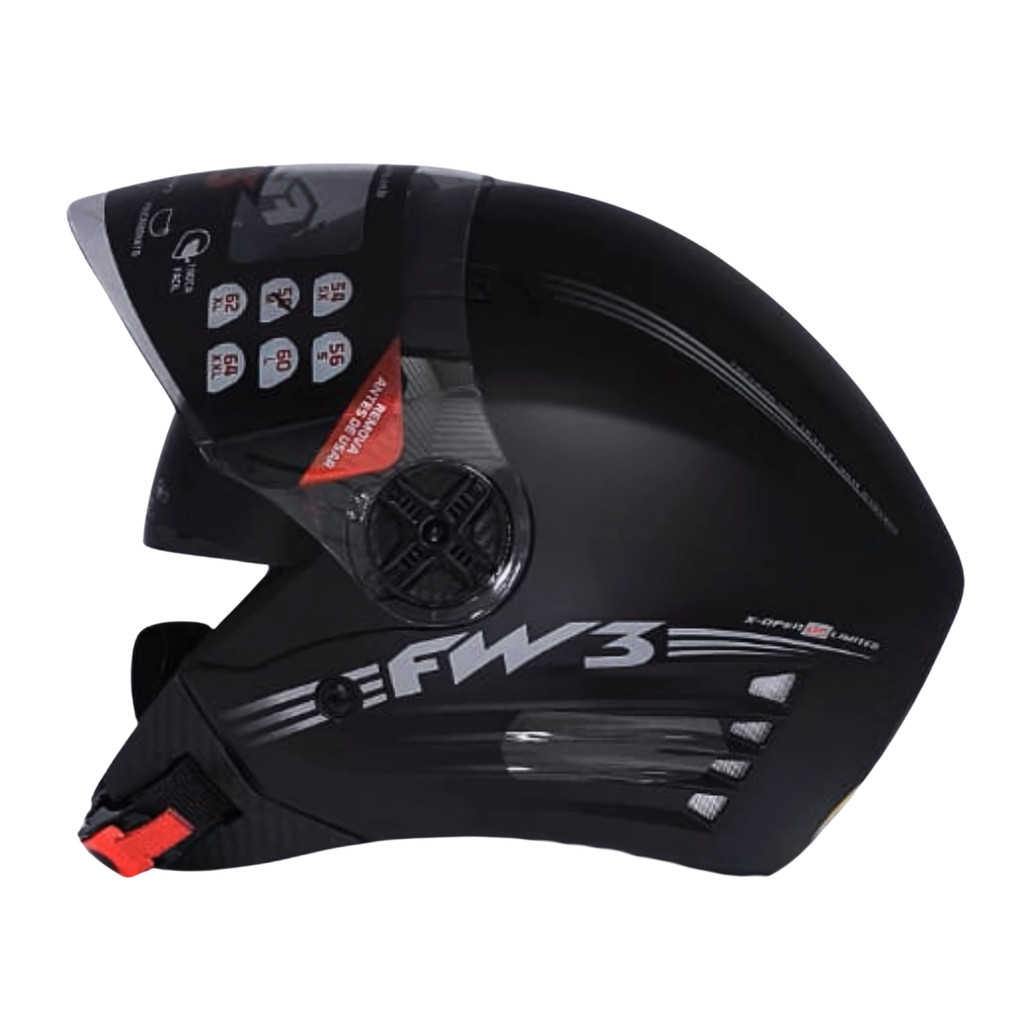 Capacete FW3 X Open Up Limited Preto Fosco C/ Óculos Interno | Shopee Brasil