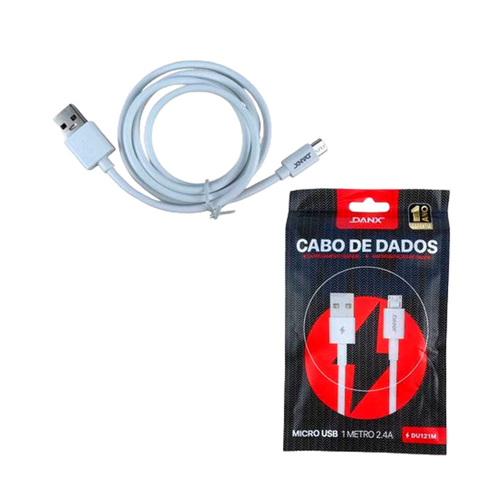 Cabo USB Micro V8 2.4A 1m Danx | Shopee Brasil