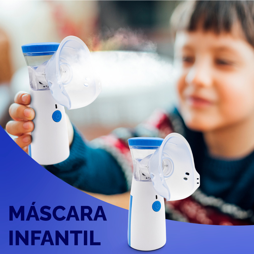 Inalador Nebulizador Portátil Compacto Ultrassônico Silencioso Bivolt ...