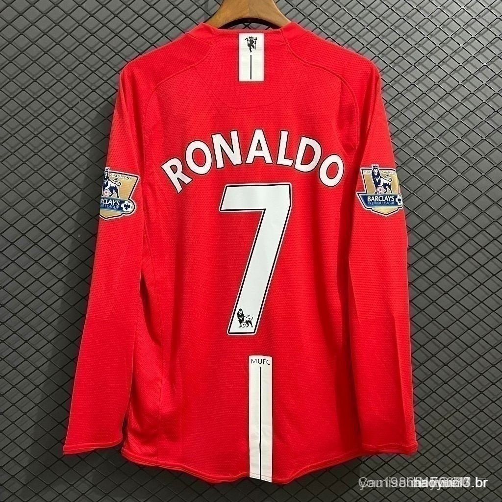 200007-08 Manchester United Jersey Start Premier League No. 7 Ronaldo ...