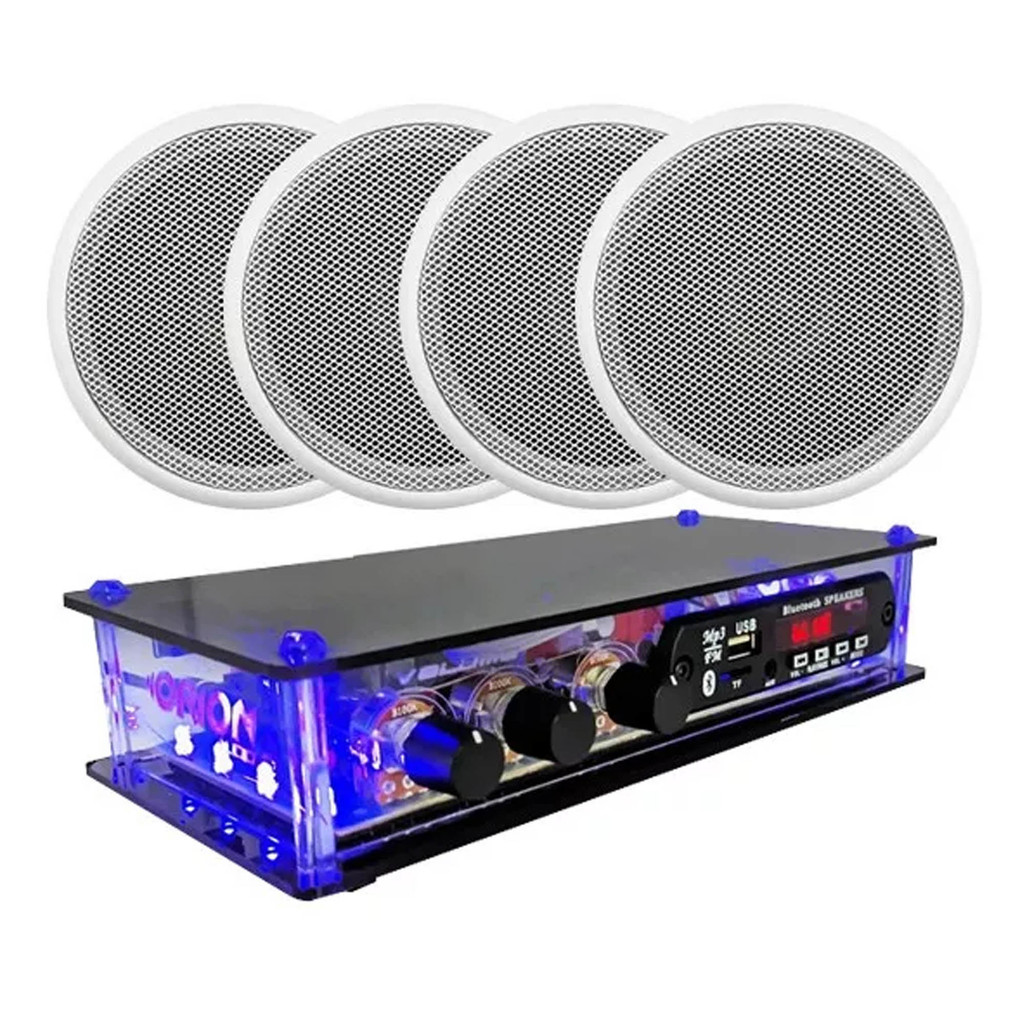 Kit Som Ambiente 4 Caixas 5pol Arandela Embutir +receiver Bt | Shopee ...