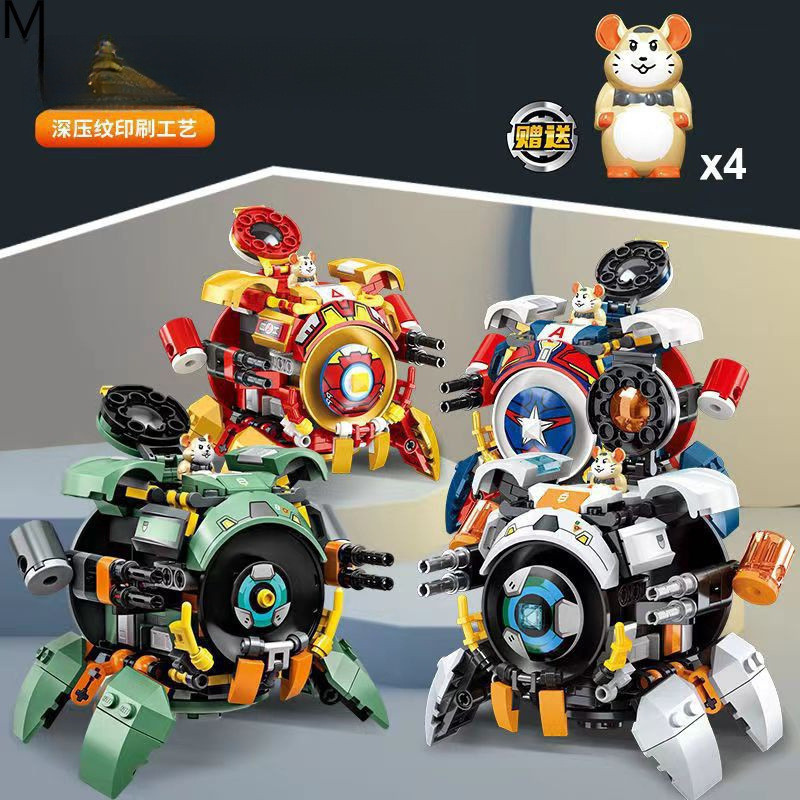 Compatível com Lego Overwatch Destruição Bola Hamster Deformação Mecha ...