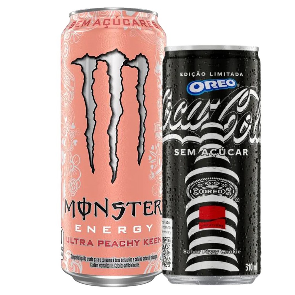 Kit Energético Monster Ultra Peachy Keen Pêssego 473ml + Refrigerante ...