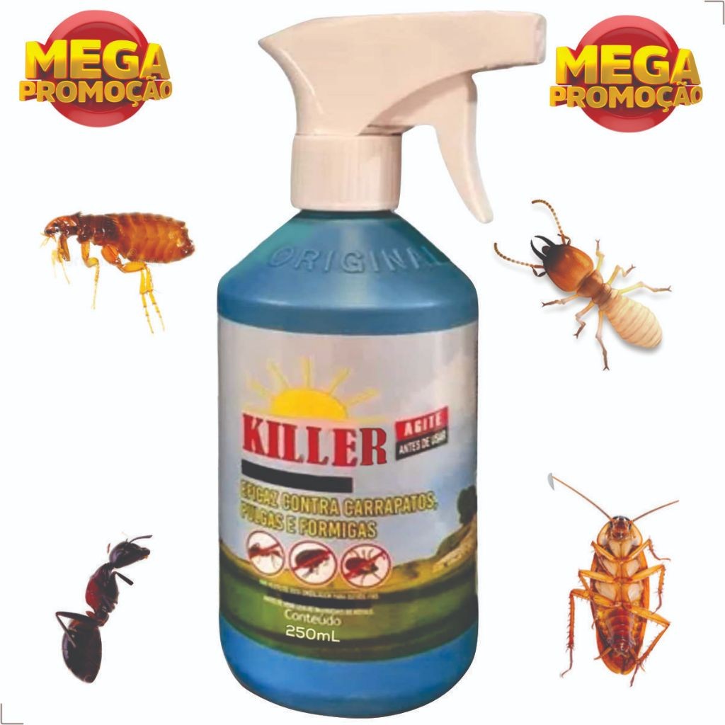Veneno para Barata Formiga Cupim Pulgas e Carrapatos Killer 250 ml ...