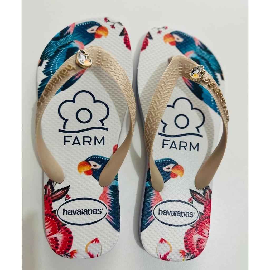 Chinelo Farm Havaianas Verão Macio Tropical | Shopee Brasil