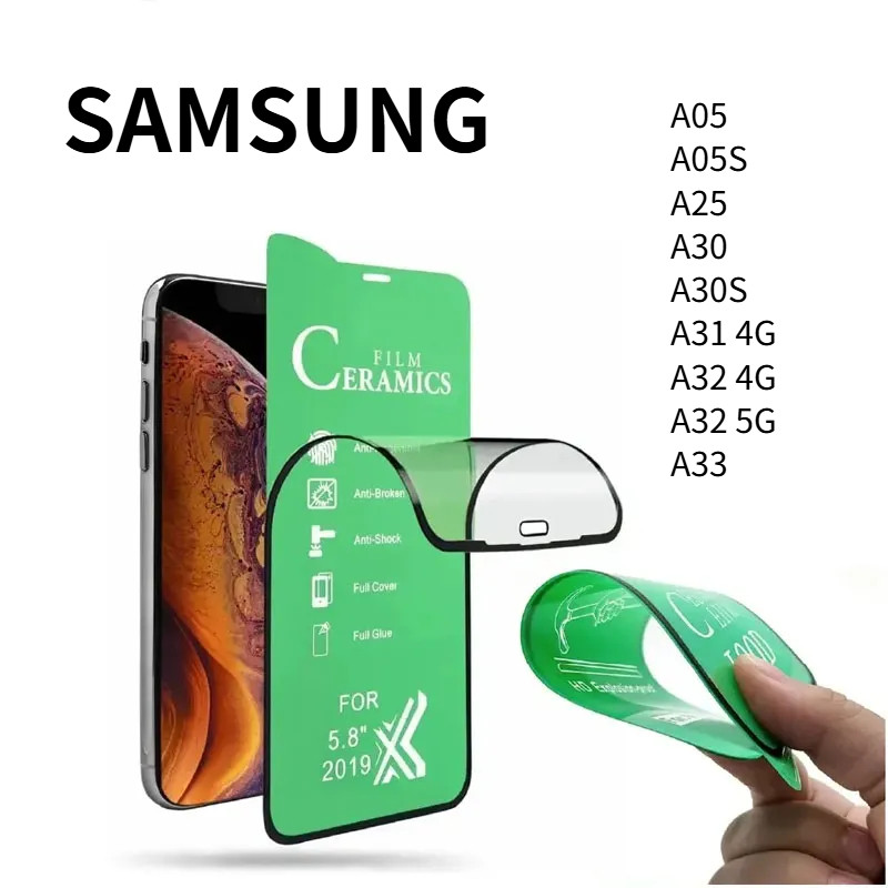 Película Cerâmica Samsung 9D 3D Gel Hidrogel Flexível A05 A05S A25 A30 A30S A31 4G A32 4G A32 5G ...