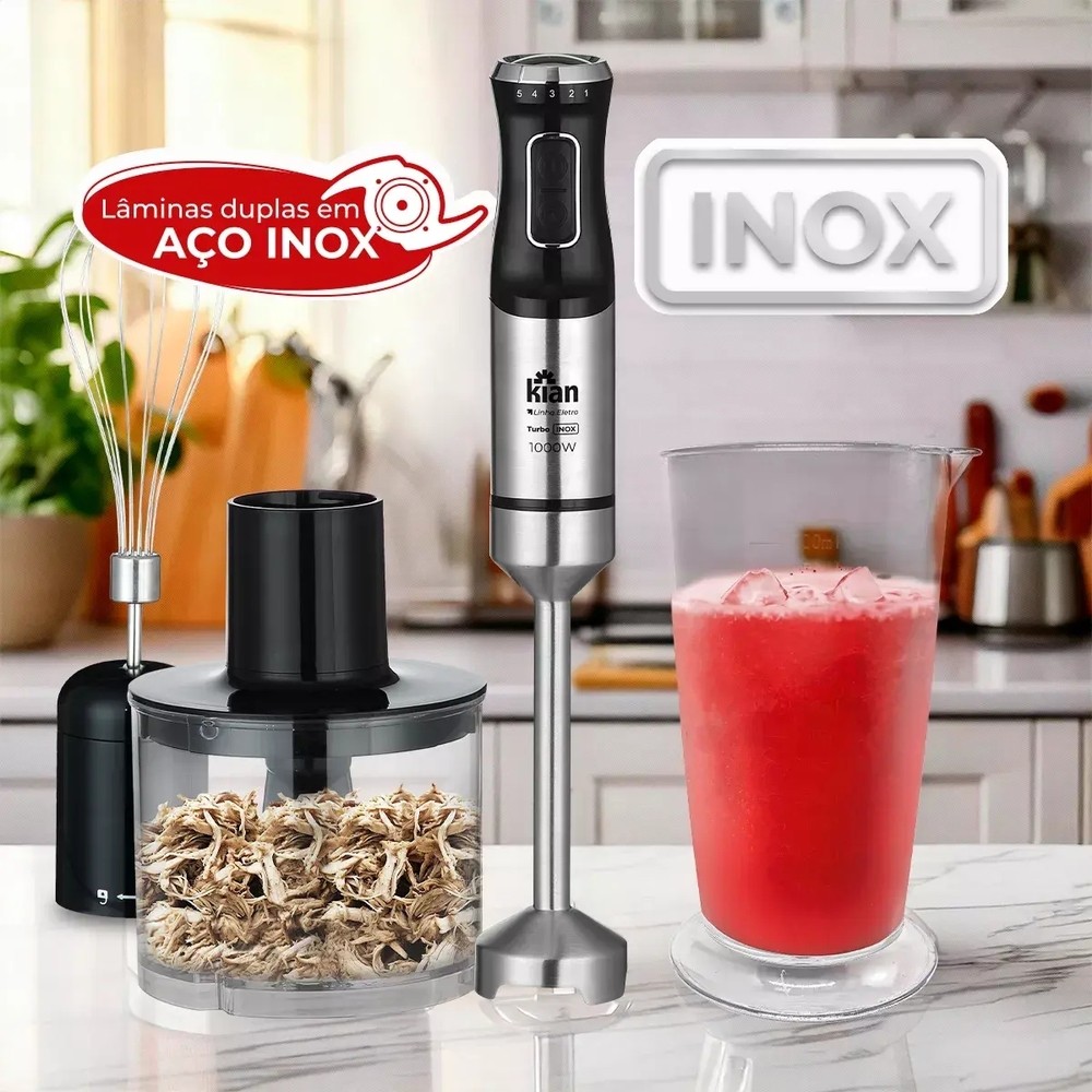 Mixer Turbo Inox 3x1 1000w Pt 127v Kian | Shopee Brasil