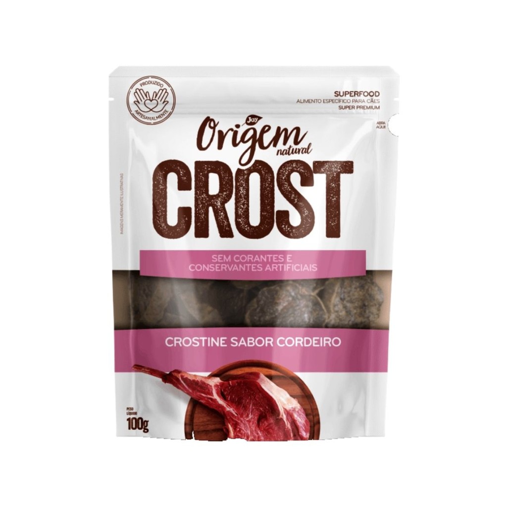 Petisco Crost Crostine de Cordeiro Origem Natural para Cachorros - 100g ...