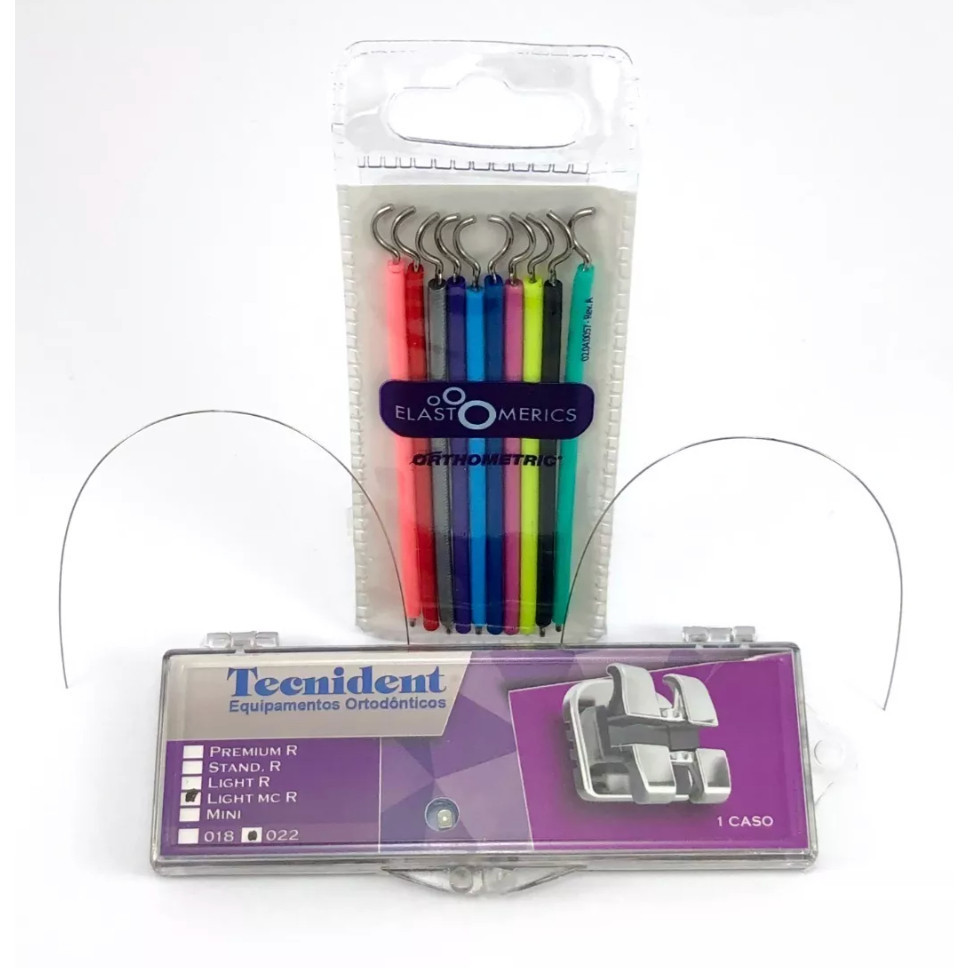 Aparelho Fixo para Dente + 2 Fios + Borrachinhas - Kit Ortodôntico para ...