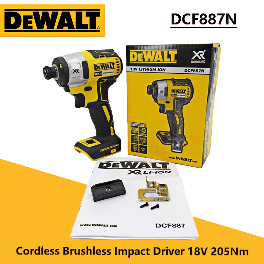 DEWALT DCF887N Driver De Impacto Sem Escova Fio 18V 205Nm Íon De Lítio 1/4 Polegada Ferro De ...