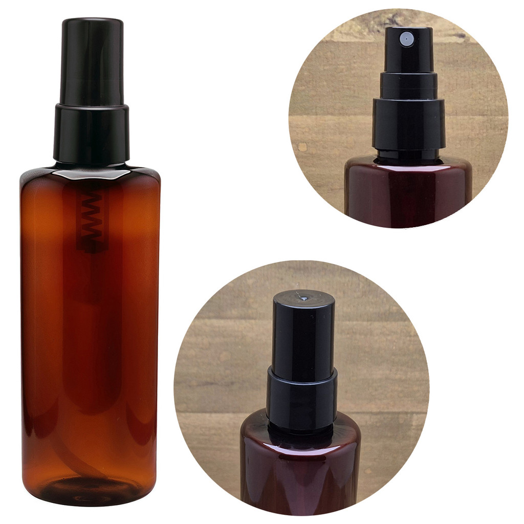 Frascos 100ml Plástico Pet Âmbar mod. Cil Reto Vaporizador Spray ...