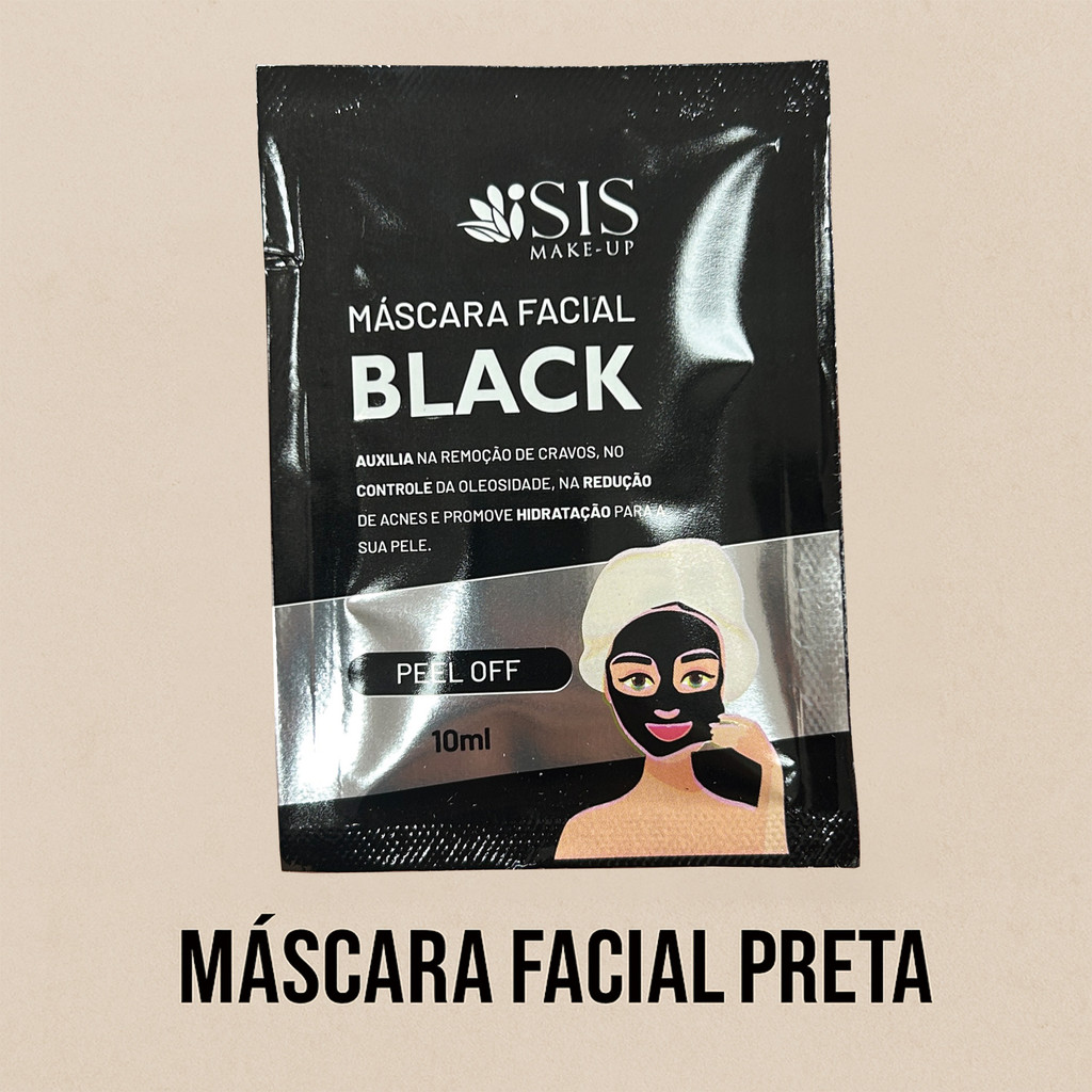 Kit C/10/20/30/60 ISIS MAKE-UP Máscara Facial Black Peel Off - 10ml ...