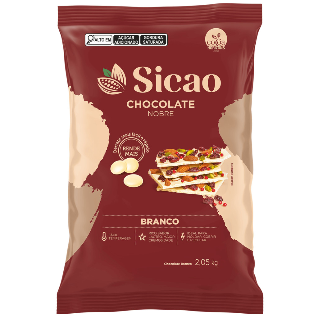 Sicao Chocolate Branco Nobre em Gotas 2,05kg | Shopee Brasil