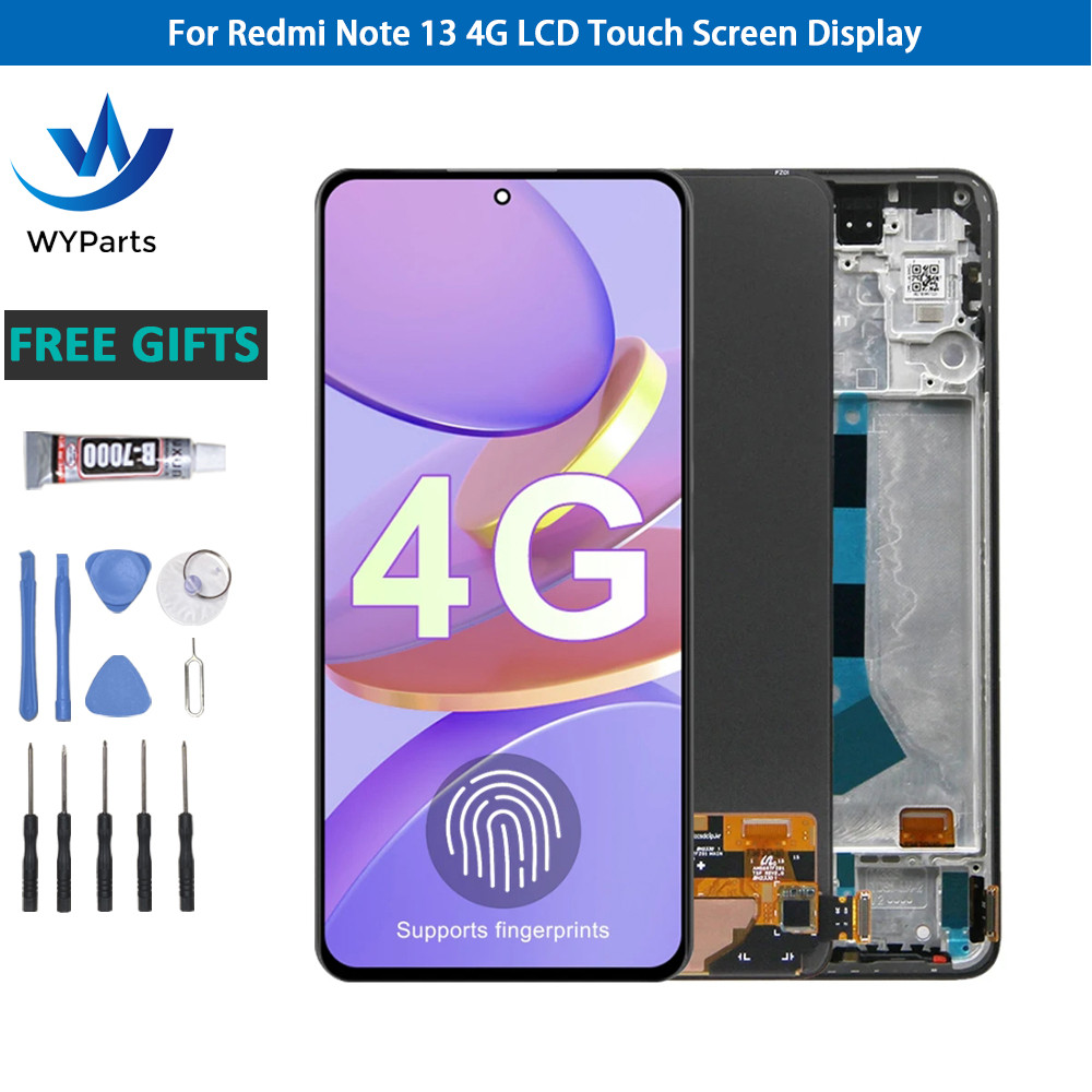 AMOLED Para Xiaomi Redmi Note 13 4G 23129RAA4G 23124RA7EO Display LCD Tela De Toque Digital Com ...