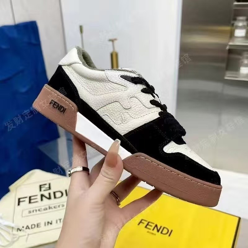 Campus Style fendi High-Aparance Boca Rasa Super Macio Tênis de Cano ...
