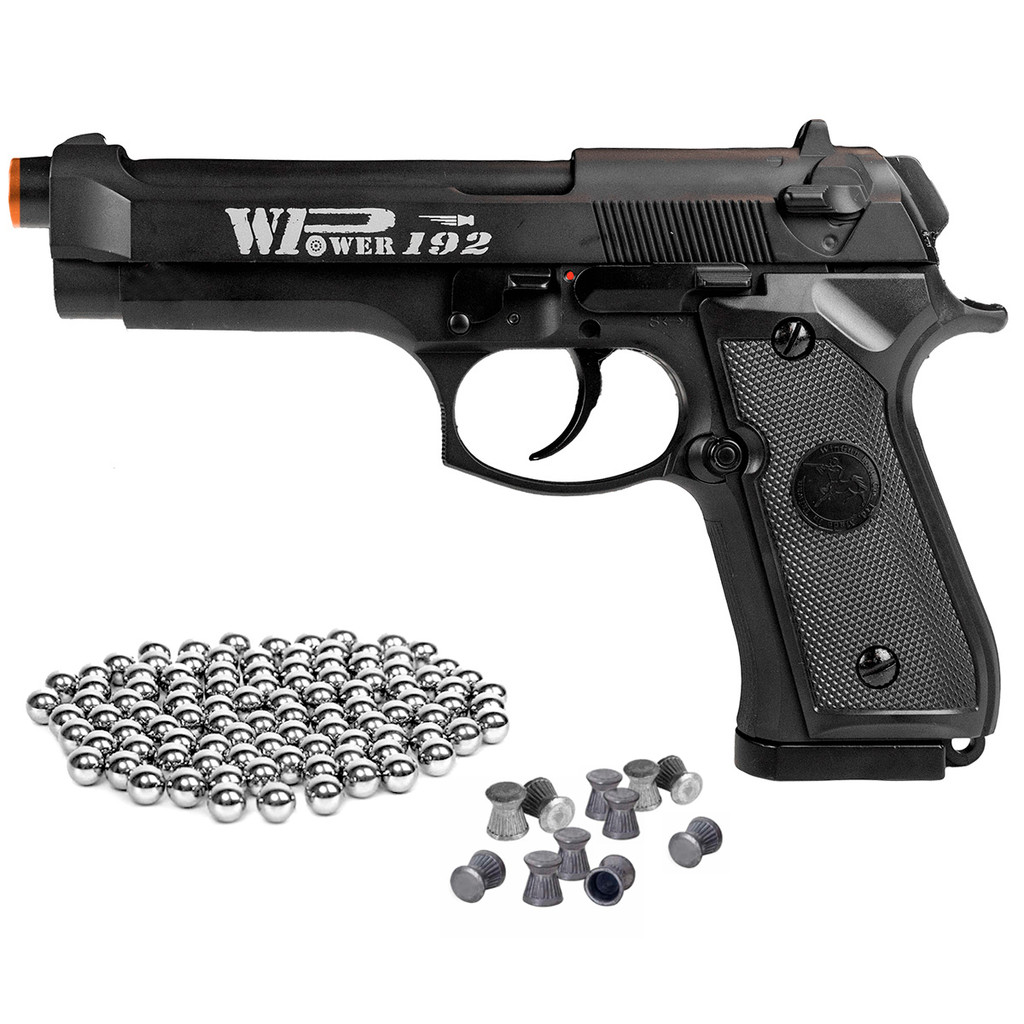 Pistola Chumbinho Pressão Co2 Rossi M92 Blowback Slide Metal Dual Ammo 4.5mm | Shopee Brasil