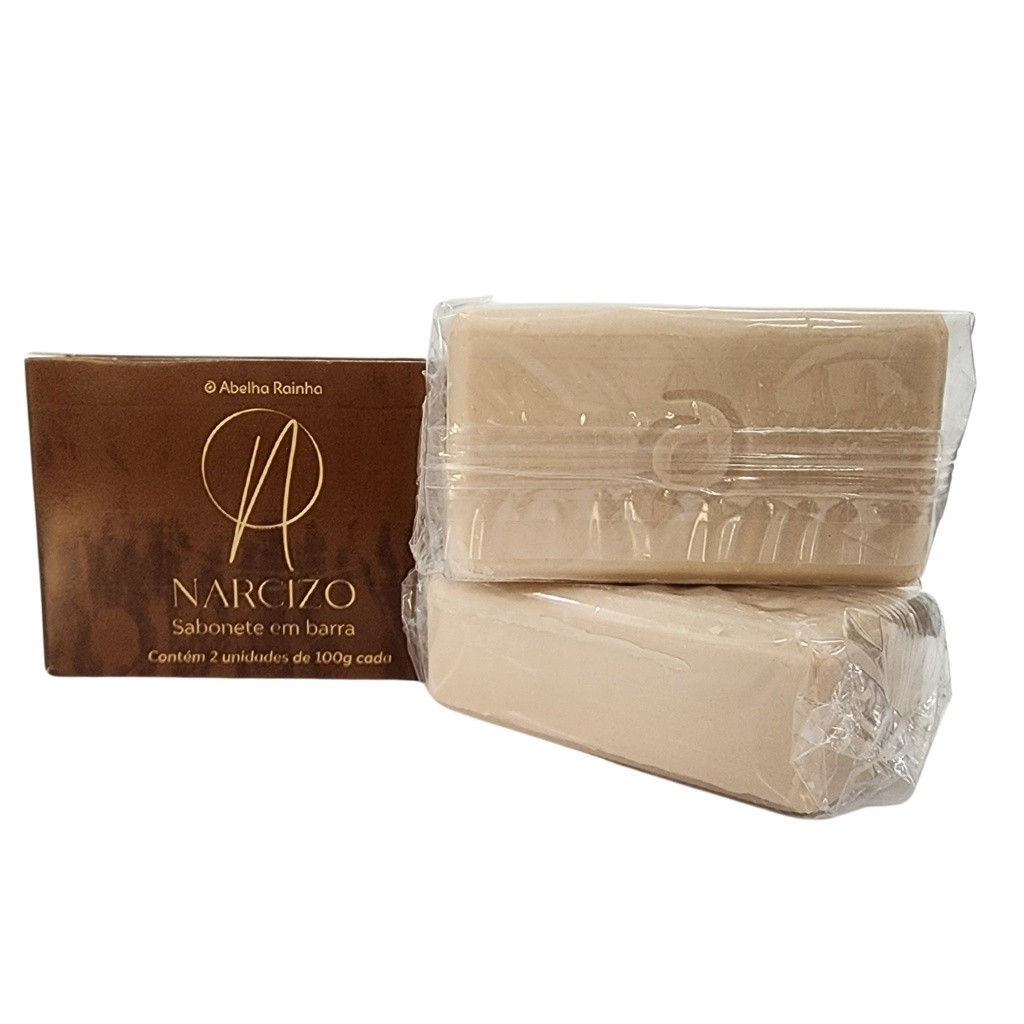 Narcizo 02 Sabonetes em Barra de 100g cada Abelha Rainha | Shopee Brasil