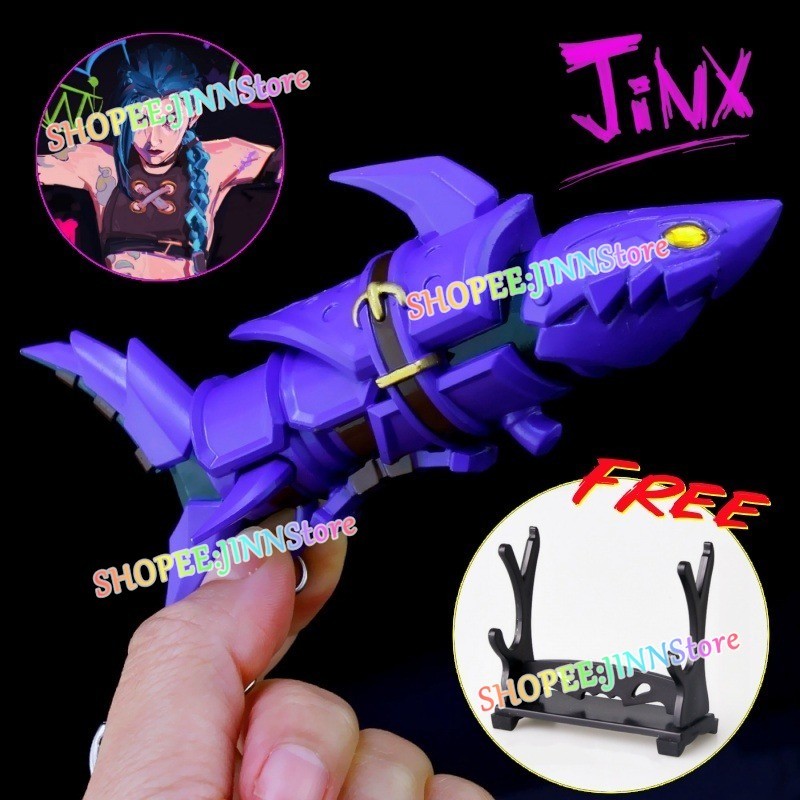 - JINN-League of Legends JINX Fishbones Blaster Chaveiro Arcane ...