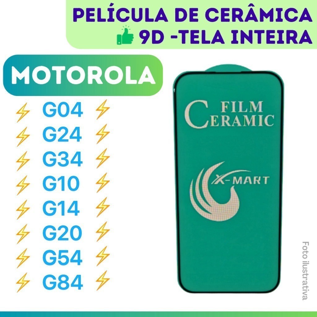 Kit com 5PCS/10PCS/25PCS Película Motorola 9D Cerâmica HD XMART G04 G24 G34 EDGE40 EDGE40 NEO ...