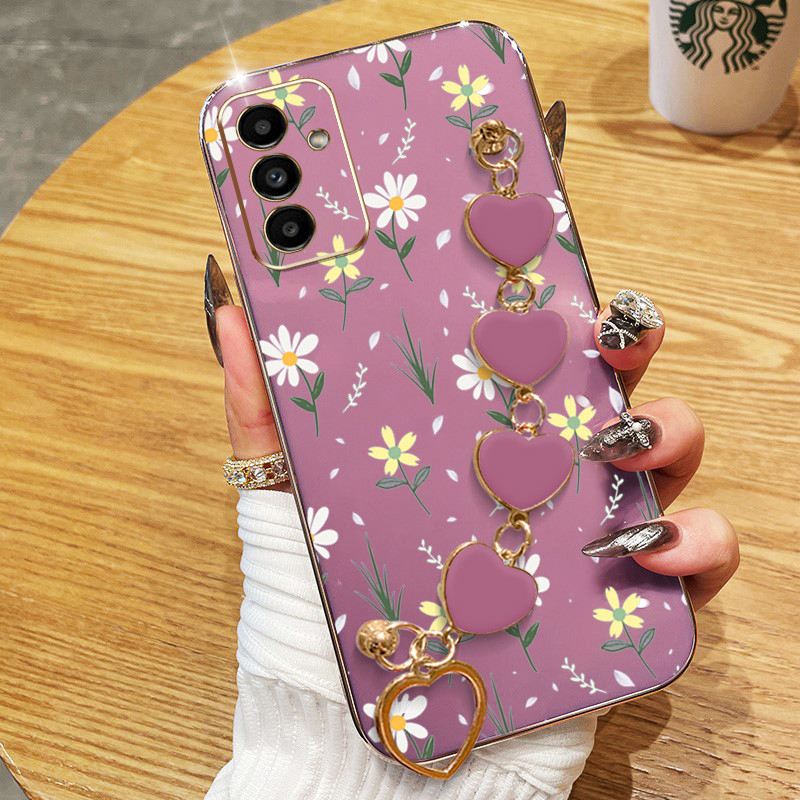 YBD Tela Cheia De Pequenas Flores E Gramas Capa De Telefone Para Samsung Galaxy A16 A55 A35 A13 ...